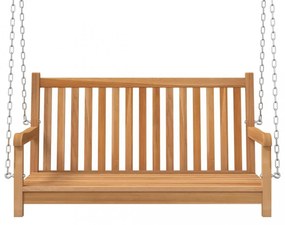 Houpací lavice teakové dřevo Dekorhome 120 cm