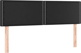 Box spring postel s matrací černá 140 x 190 cm umělá kůže 3141059