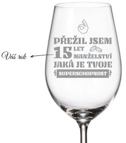 Dekorant Skleničky k výročí na víno SUPERSCHOPNOST