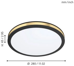 Eglo 99406 - LED Stropní svítidlo PESCAITO LED/11W/230V