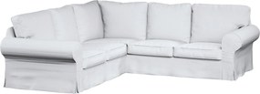 Potah na pohovku IKEA  Ektorp rohová barva bílá látka pletený vzor
