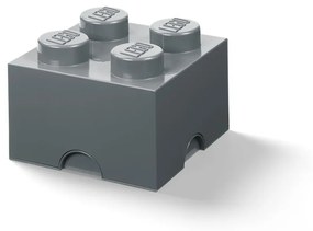 Dětský tmavě šedý úložný box LEGO® Square