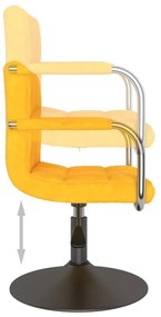 Petromila Jídelní židle hořčicově žlutá samet