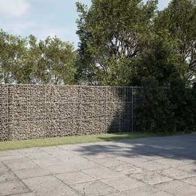 Gabionový koš s víkem 400 x 100 x 150 cm pozinkované železo 3295216