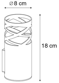 Designová nástěnná lampa bílá - Arre