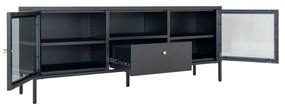 Černý kovový TV stolek Dekar 160 cm