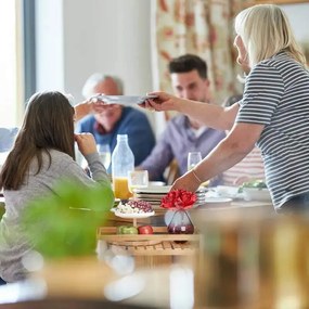 Servírovací stolek, kolečka, přírodní bambusové dřevo, NoBi NEAPOL