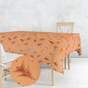 Ervi dekorační ubrus na stůl čtvercový - Sabrina oranžovo-béžová