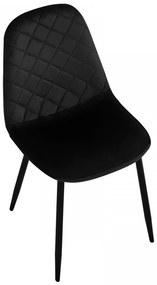 Čalouněná jídelní židle ORLANDO samet černá