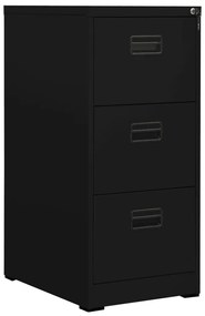 Kancelářská skříň černá 46 x 62 x 102,5 cm ocel
