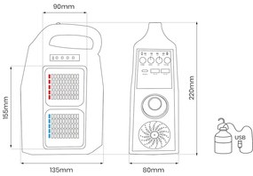 Multifunkční solární LED lampa s reproduktorem a powerbankou Kemp