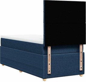 Box spring postel s matrací modrá 80x200 cm textil 3291889