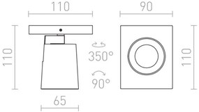 RED - Design Rendl - R12912 - Nástěnné bodové svítidlo KENNY 1xGU10/35W/230V