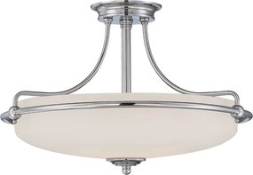 Stropní retro svítidlo Elstead Griffin SFM-C chrom