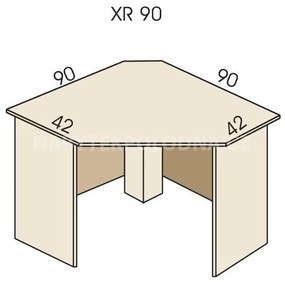 Psací stůl rohový JIM 5 XR 90