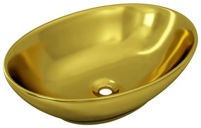 Umyvadlo - keramika - zlaté | 40x33x12,5 cm