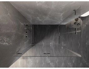 Mexen Lunar-F Duo, skládací sprchový kout 100 x 70 cm, 8mm čiré sklo, chromový profil, 836-100L-070P-01-00
