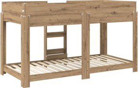 Patrová postel pro děti Artisanový dub 90 x 190 cm 3410538