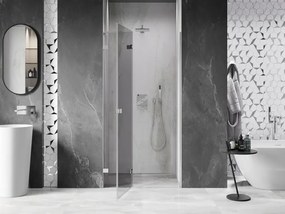 Mexen Lunar L sprchové dveře otevírací levé 110 cm, transparentní, chrom - 834L-110-000-01-00-L