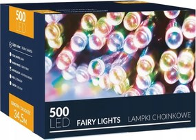 LED světelný řetěz - 34,5m, 500LED, 8 funkcí, multicolor