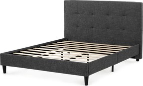 Autronic Čalouněná dvoulůžková postel BED-M160 Barva potahu: Tmavě šedá