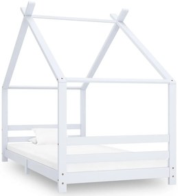 Rám dětské postele bílý masivní borové dřevo 90 x 200 cm 289612