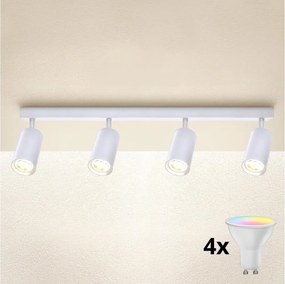 Brilagi - LED RGBW Stmívatelné bodové svítidlo SELE 4xGU10/4,8W/230V bílá