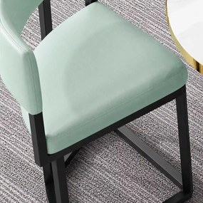 LuxuryForm DESIGN Jídelní set MONTE 4+1 - mint / černý