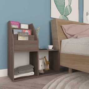 Dětský regál na časopisy šedý dub sonoma 71x30x78,5 cm kompozit 339519