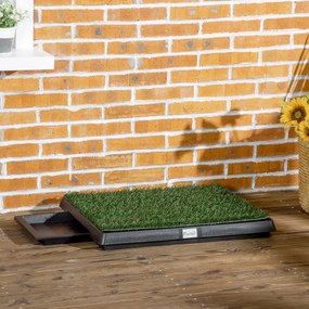 PawHut toaleta pro domácí mazlíčky umělá tráva psí toaleta plochá balkonová 63x51x6cm | Aosom