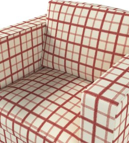 Potah na křesko IKEA Karlanda, krátký barva červená látka vzorované