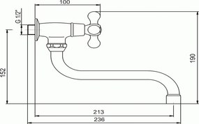Novaservis Umyvadlová baterie na studenou vodu Retro II chrom 99107,0