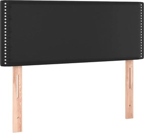 Box spring postel s matrací černá 90x200 cm umělá kůže 3130697