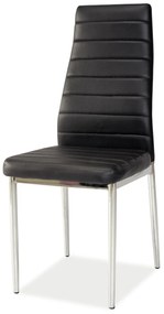 Jídelní židle H-261 Černá / nohy aluminium