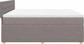 Box spring postel s matrací taupe 180x200 cm textil 3287553