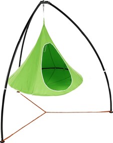 Závěsné houpací křeslo, zelená, KLORIN NEW BIG SIZE CACOON HAMMOCK