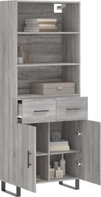 Skříň highboard šedá sonoma 69,5 x 34 x 180 cm kompozitní dřevo 3200543