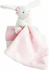 Doudou Dárková sada růžová - králíček s muchláčkem 10 cm / od 0 let