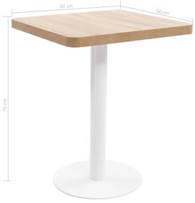Bistro stolek světle hnědý 60 x 60 cm MDF - Default Title