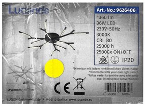 Lucande | Lucande - LED Stmívatelné stropní svítidlo CUERNO LED/36W/230V | LW1108