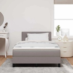 Postel s boxspringem s čelo Taupe 120 x 200 cm textil 3338682