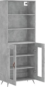 Skříň highboard betonově šedá 69,5x34x180 cm kompozitní dřevo 3189289