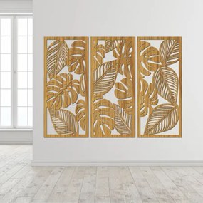 Třídílný obraz na zeď monstera | SENTOP HDF0523