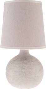 Světle šedá keramická stolní lampa s textilním stínidlem (výška 29 cm) Bianca – Dakls