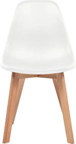 Jídelní židle 6 ks bílé plast 244773