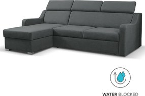 Sedací souprava MIKELI | 232x158 cm | UNI | rozkládací + úložný prostor | AKCE | antracitová šedá 21