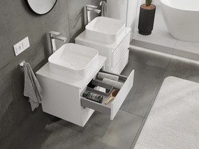 Mexen Orio, koupelnová skříňka 50 cm, 2 zásuvky, bílá lesklá, 91A10-05047-2-BFF00