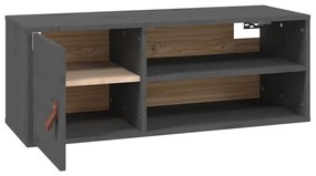 Nástěnná skříňka šedá 80 x 30 x 30 cm masivní borové dřevo - Default Title