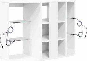 vidaXL Rohový LED TV stojan 100x40x68cm Bílá Kompozitní dřevo [889785]
