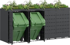 Úložný box na 4 popelnice Antracit 272 x 77,5 x 121,5 cm 3394745